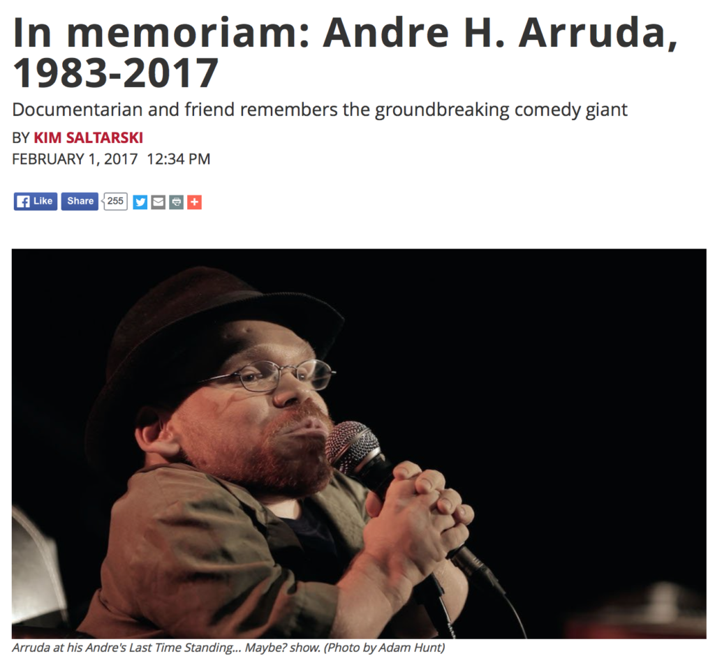 In Memoriam: Andre H. Arruda 1983-2017 – Andre The Anti-Giant